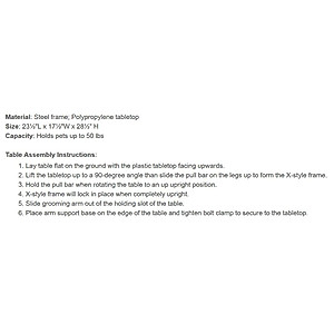 Master Equipment Steel Versa Competition Pet Grooming Table