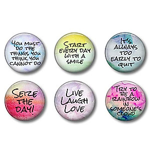 Cute Locker Magnets for Teens - Inspirational Motivational Quotes - Fun School Supplies - Whiteboard Office or Fridge - Funny Magnet Gift Set (Inspirational)
