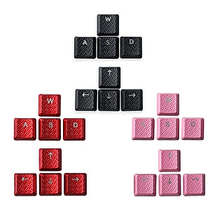 Texture Tactility Backlit Keycaps Replacement Suitable for Logitech G813/G815/G913/G915 TKL RGB Mechanical Gaming Keyboard (WASD+Arrow Keys) (Red)