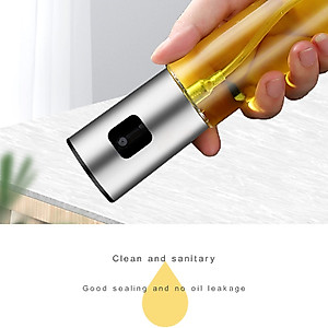 Mr WEI Olive Oil Dispenser Bottle, Olive Oil Spray, Oil Dispensing Cruets, Oil Spray Bottle for Kitchen Baking, Cooking, Salad, BBQ. Stainless Steel.