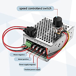 3 Pcs Power Battery Adapter Converter Kit Includes Motor Speed Controller with Switch Battery Power Adapter Low Voltage Protection 40a Fuse for 18V 20V Batteries DIY Display Toys Robots Cars