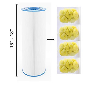 Filter Minion, 2 Pouch FM2P-G Replacement Filter for Hot Tub/Spa & Above Ground Pools, Standard Cartridges 6"-8" Tall, Yellow