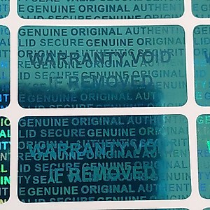 1000 Security Seal Hologram Tamper Evident Warranty Labels Stickers 15 mm x 30 mm- Dealimax Brand (Blue)