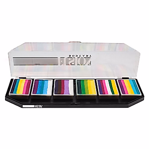 Fusion Body Art Pro Quality Professional Face Painting Palette - Leanne's Pretty Rainbow | Hypoallergenic Safe & Non-Toxic - Perfect for Full Face Designs and Cheek Art | US FDA and EU compliant