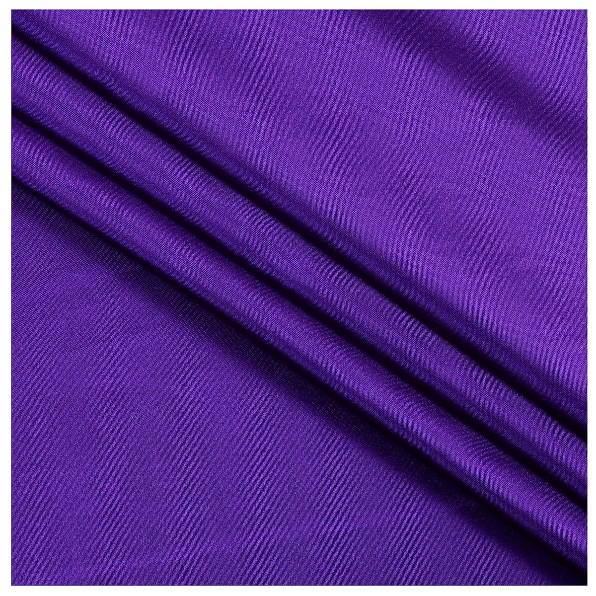 MDS Pack of 5 Yard Charmeuse Bridal Solid Satin Fabric for Merry Christmas Xmas New Year Party Home Decorations Dress DIY Crafts Costumes Apparel Drapery Silky Satin 44" Wide -Cadbury Purple