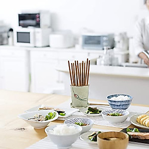 Hemoton Drainable Flatware Holder Household Cutlery Holder Desktop Spoon Holder Ceramic Utensil Holder