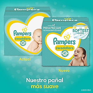 Pampers Swaddlers Diapers, Size 2, 92 Count