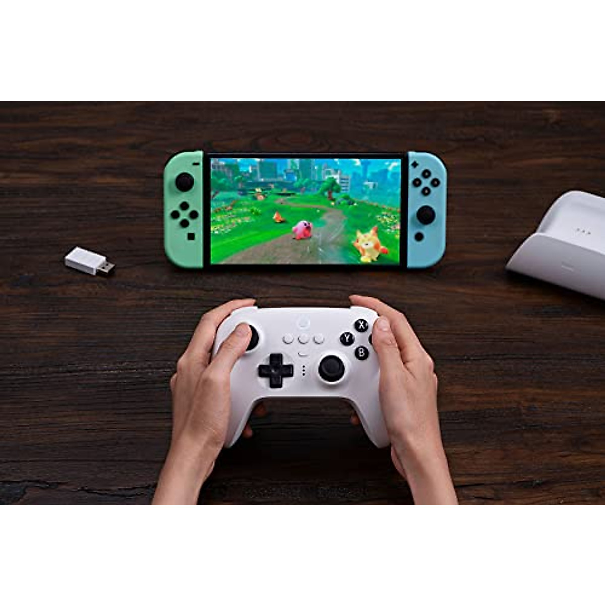 8Bitdo Ultimate Bluetooth Controller with Charging Dock, Bluetooth Controller Wireless Switch Controller for Switch and Windows(White)