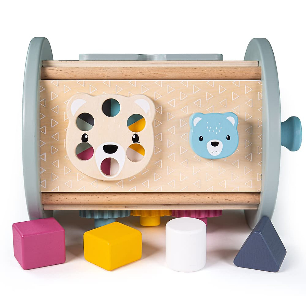 Bigjigs Toys, FSC Certified Rolling Activity Centre, Wooden Toys, Baby Activity Centres, Wooden Shape Sorter, Toddler Toys, Baby Toys, Baby Wooden Toys, Wooden Activity Cube for 1 Year Olds