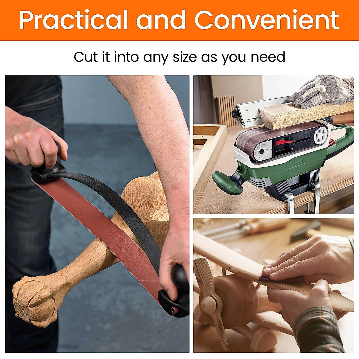 KENDO Emery Cloth Roll, 5 Grit Sandpaper Roll Assorted Sandpaper, Including 150 240 320 400 600 Grains, 6M for Woodworking, Automotive, Metal Polishing