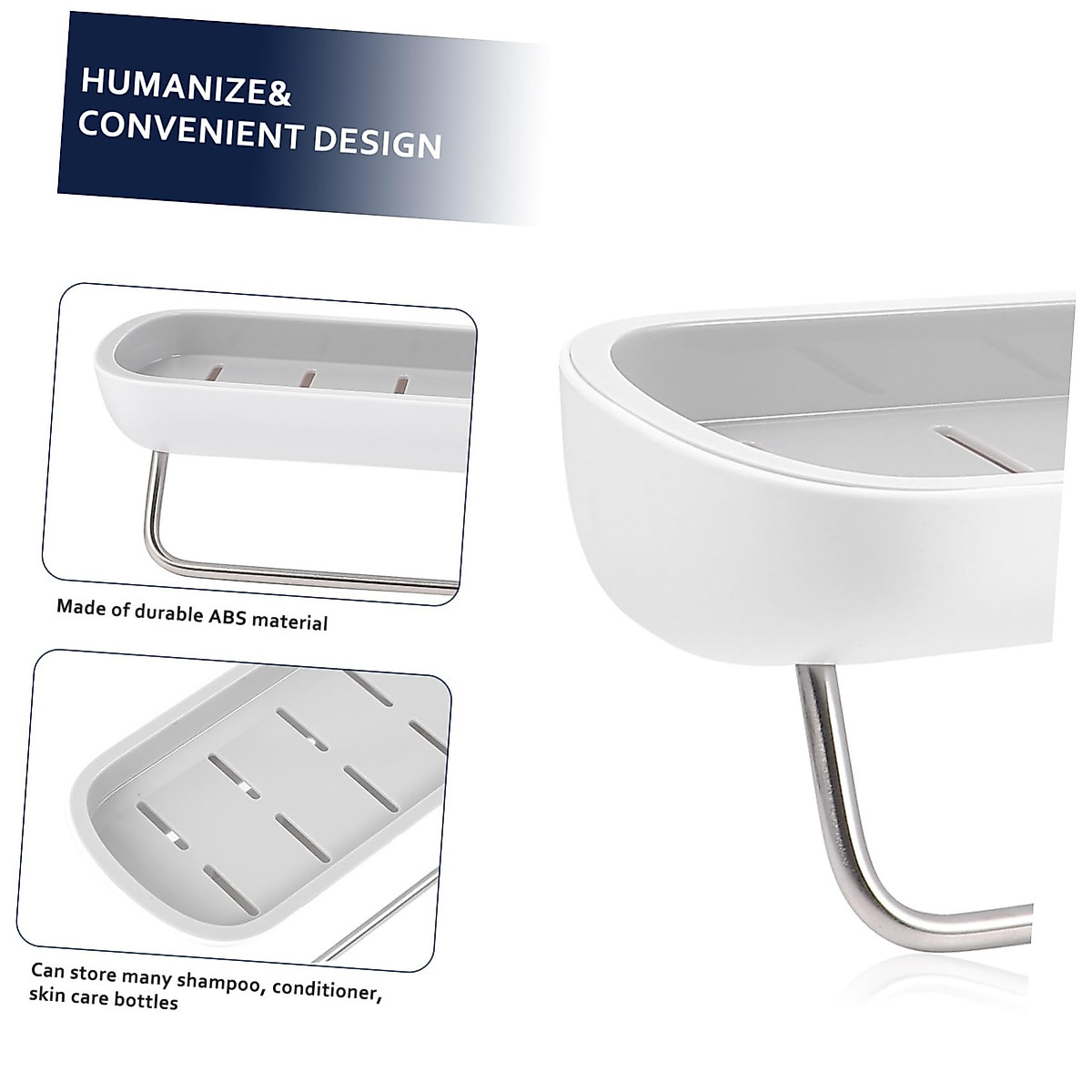 Yardenfun 1pc Bathroom Shelf Stainless Steel Towel Rail Kitchen Storage Baskets Bathroom Shower Bathroom Towel Racks Wall Towel Holder Wall Mounted Sundries Organizer Bracket Hanging