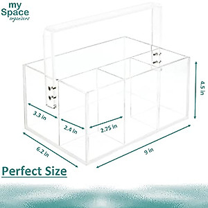 Utensil Holder Silverware Caddy Countertop Cutlery Organizer For Napkins Flatware Spoon Fork Knife For Picnic Party Plastic Acrylic