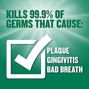 Listerine Freshburst Antiseptic Mouthwash for Bad Breath, Kills 99% of Germs That Cause Bad Breath & Fight Plaque & Gingivitis, ADA Accepted Mouthwash, Spearmint, 8.5 Fl. Oz (250 mL)