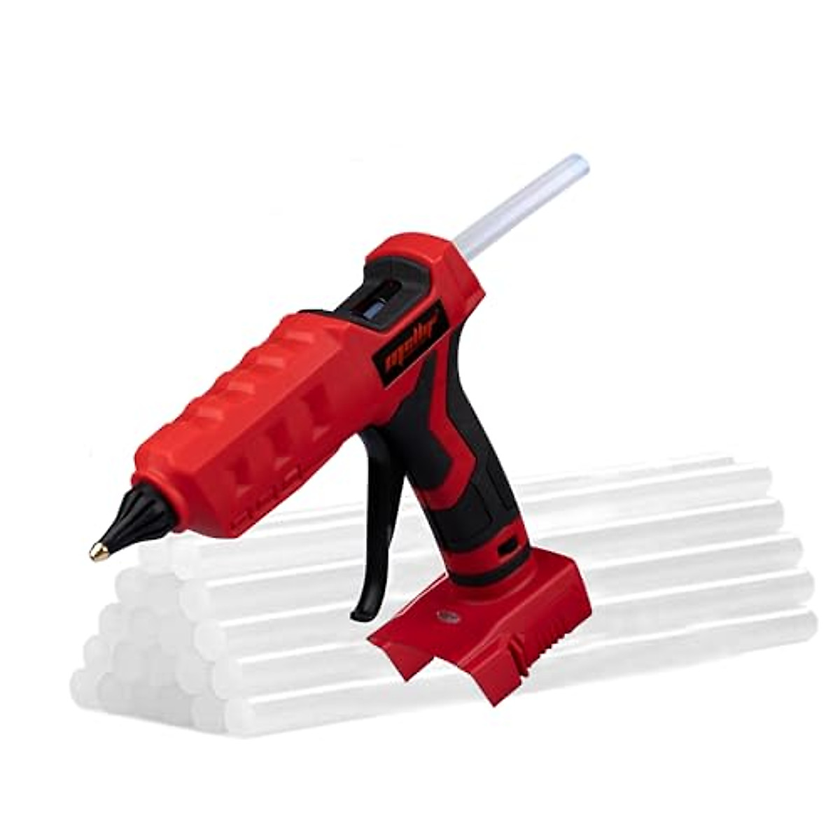 Mellif Cordless Hot Glue Gun for Milwaukee 18V Battery, Handheld Electric Power Glue Gun Full Size for Arts & Crafts & DIY with 20 0.43" Glue Sticks (Battery Not Included)