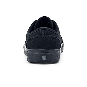 Shoes for Crews Merlin, Men's, Women's, Unisex Slip Resistant Canvas Work Shoes, Water Resistant, Black, Men's 6 / Women's 7.5