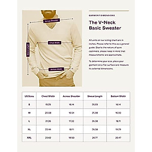 State Cashmere Essential V-Neck Sweater - Long Sleeve Pullover for Men Made with 100% Pure Cashmere Sourced from Inner Mongolia Goats - Soft, Lightweight & Versatile - (Camel, Large)
