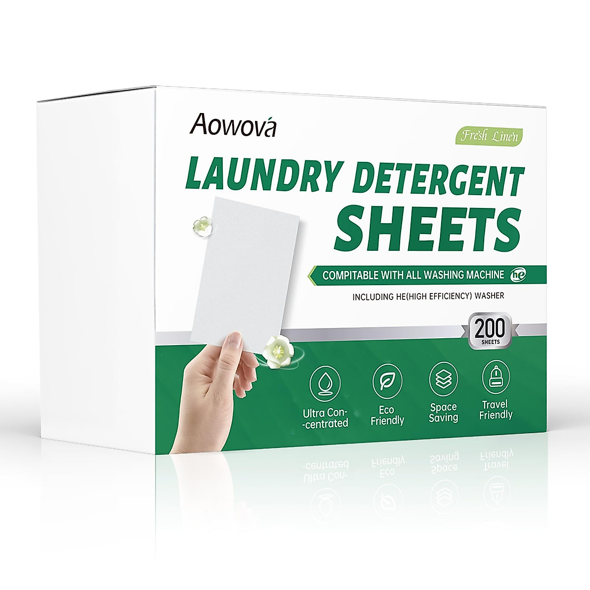 Laundry Detergent Sheets, 200 Loads Fresh Linen Scent Laundry Soap Washing Detergent Strips, No Liquid Laundry Supplies Lightweight Eco-Friendly Travel Laundry Soap Sheets, Travel Essentials