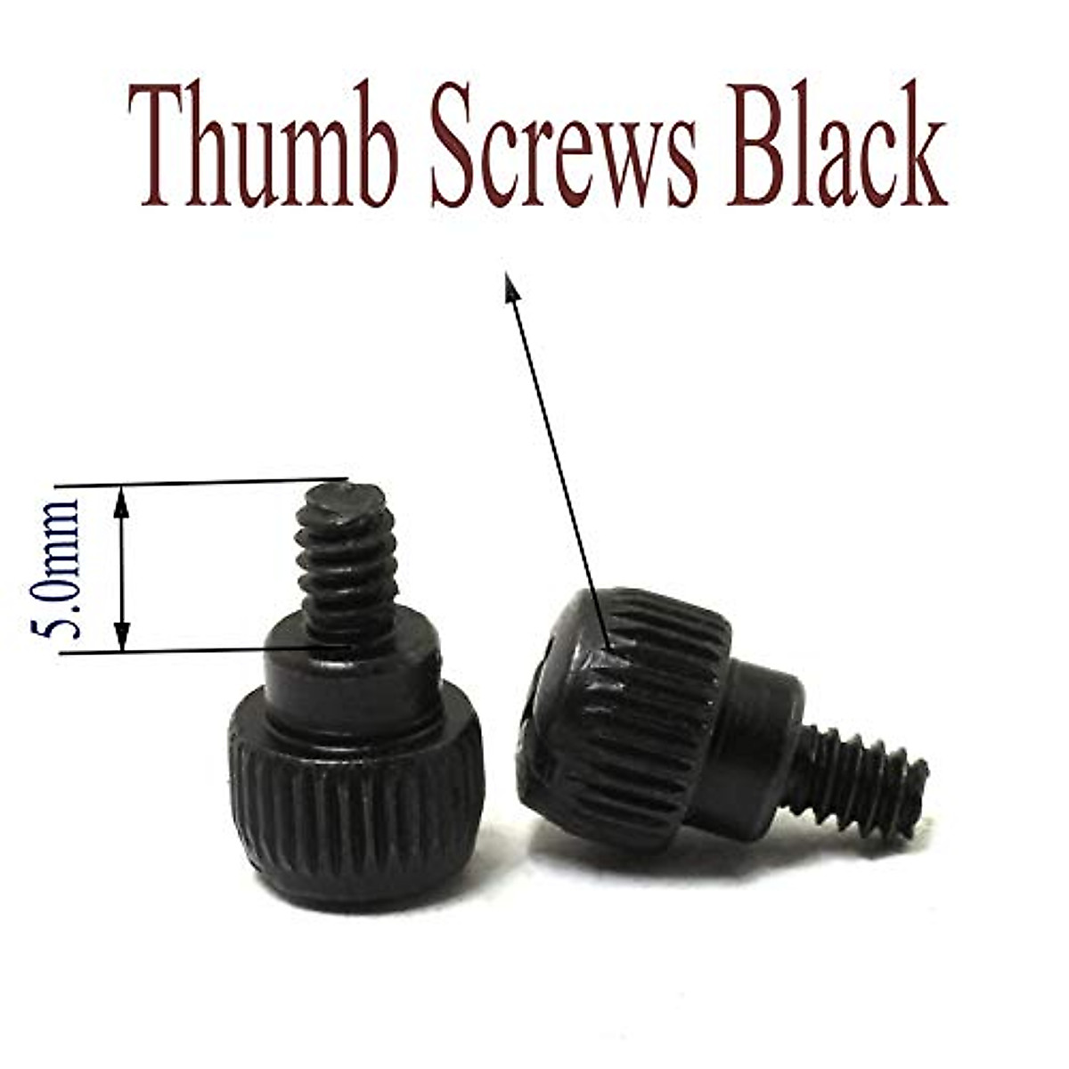 Pro Bamboo Kitchen 60pcs #6-32x5mm Desktop Computer PC Case Chassis Thumb Screws M3.5 Tool-Less Adjustment Thumbscrew Silver Nickel Plated