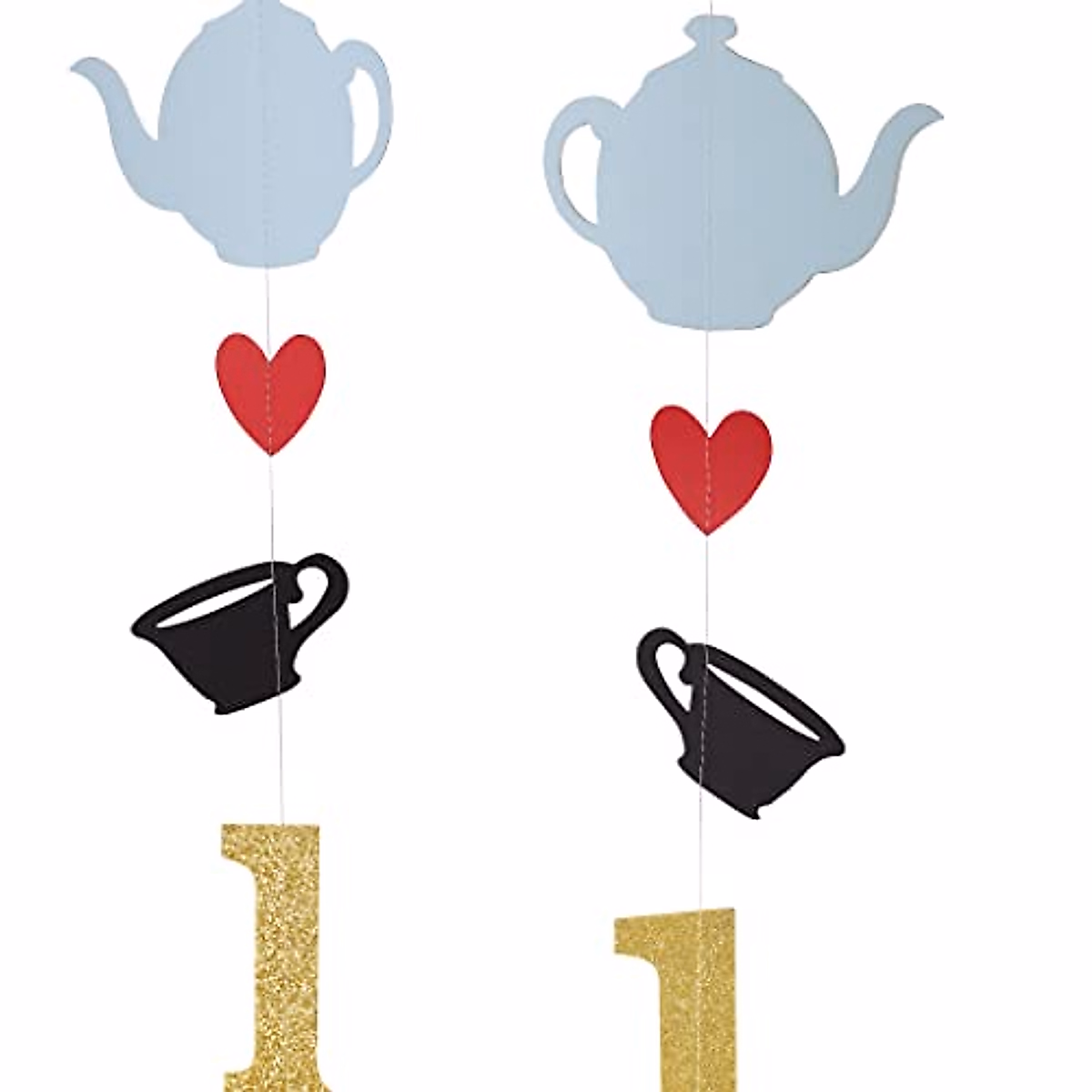 Alice In Onederland Banner For Wall Decor - Tea For Two Birthday Decorations, First Birthday Photo Backdrop,blue Wonderland For 1st Birthday Party Surprise