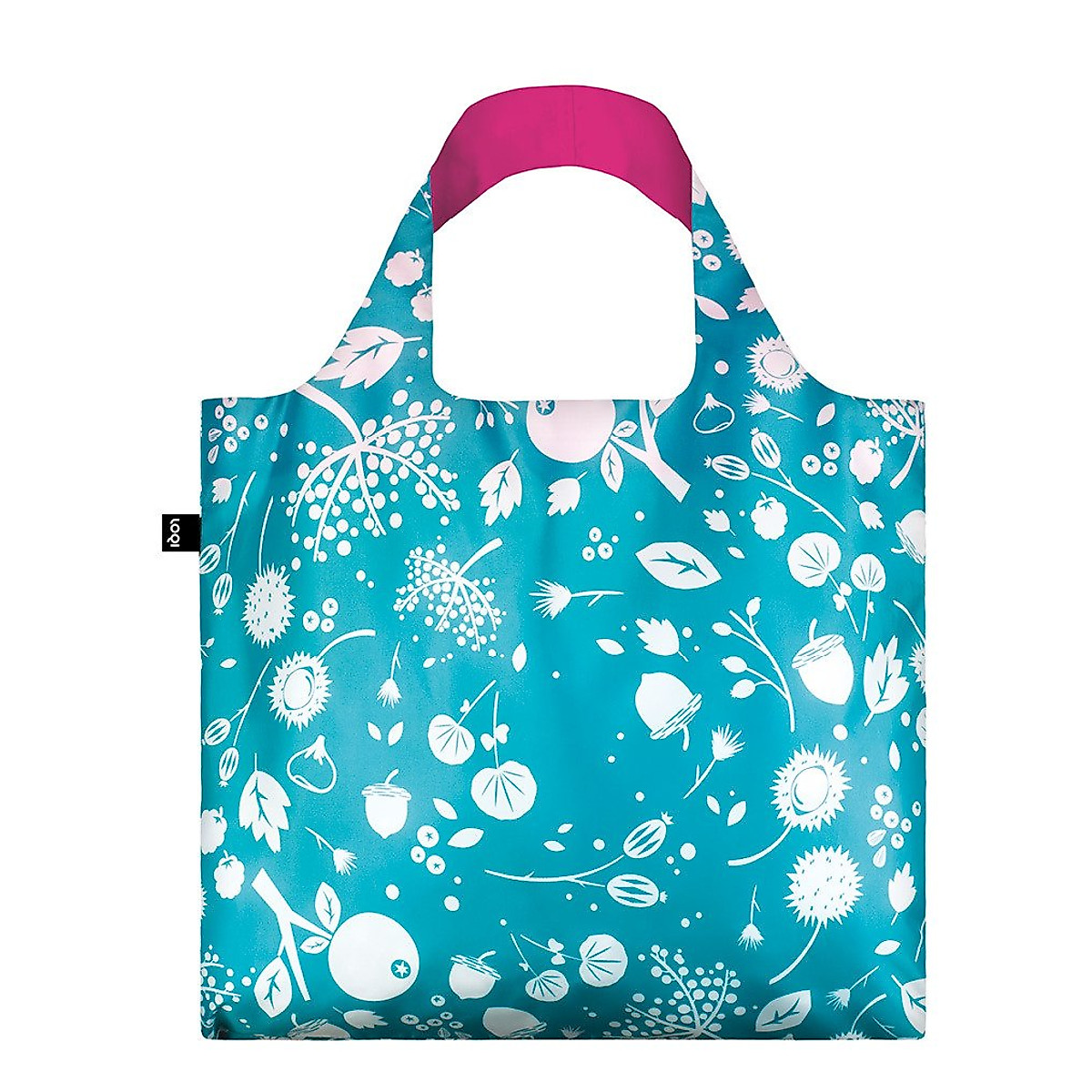 LOQI SE.TE Seed Teal Reusable Shopping Bag, Multicolored