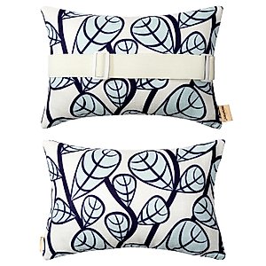 vmgreen Patio Lounge Head Support Pillow & Cushion,Small Waterproof Throw Pillow with Insert & Adjustable Elastic Stripe for Outdoor Furniture Recliner Chair, Sofa Lumbar,Neck Attachment,2Pack