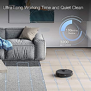 ECOVACS Robotics - DEEBOT T8+ Vacuum & Mop Robot with Advanced Laser Mapping and 3D Obstacle Detection & Avoidance - Grey (Renewed)