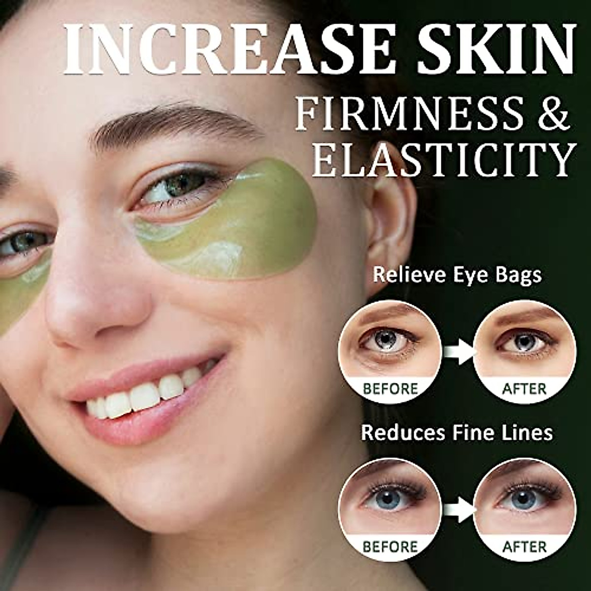 R.A.V Under Eye Patches, Cucumber Eye Masks, 30 Pairs Collagen Patches for Nourish Firming Repair for Fine Lines, Wrinkles, Dark Circles Bags Eye Treatment, Improve Lines Puffiness for men women