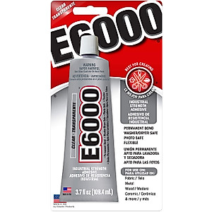 Eclectic Products 230021 12 Pack 3.7 oz. E-6000 Medium Viscosity Multi-Purpose Adhesive Uncarded, Clear