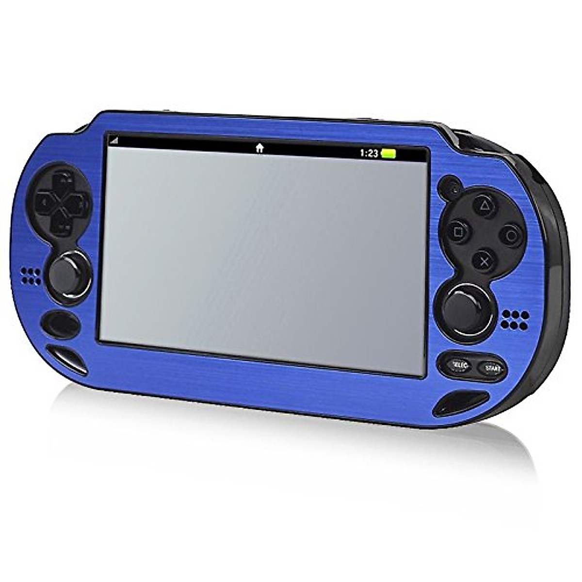 OSTENT Colorful Aluminum Metal Skin Protective Cover Case for Sony PS Vita PSV PCH-2000 - Color Blue