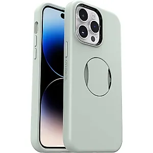 OtterBox iPhone 14 Pro Max OtterGrip Symmetry Series Case - CHILL Out (Green), Built-in Grip, Sleek case, Snaps to MagSafe, Raised Edges Protect Camera & Screen