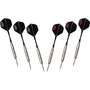 Viper by GLD Products Viper Vault Cabinet & Shot Sisal/Bristle Ready-to-Play Bundle: Elite Set (Shot King Dartboard, Darts, Shadow Buster and Laser Throw Line), Black