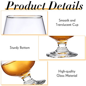 Qunclay 24 Pcs Shot Glasses Shot Glass Cute Cognac Glasses Small Brandy Snifter for Tasting Brandy Drinking Port Glasses for Whiskey Brandy Wine Beer (3.5oz)