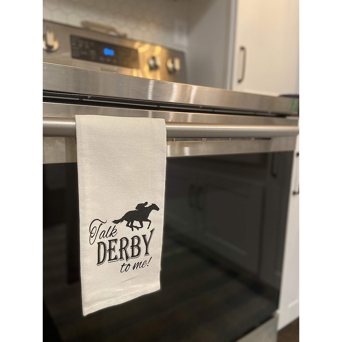 Talk Derby To Me Tea Towel