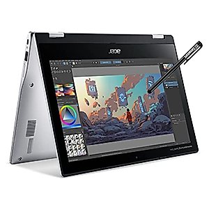 Acer Spin 311 3H 11.6" 2-in-1 Touchscreen Chromebook (8-Core MediaTek MT8183C, 64GB eMMC, 4GB RAM, Stylus) Flip Convertible Home & Student Laptop, 15-Hr Battery Life, IST Pen, Webcam, Chrome OS