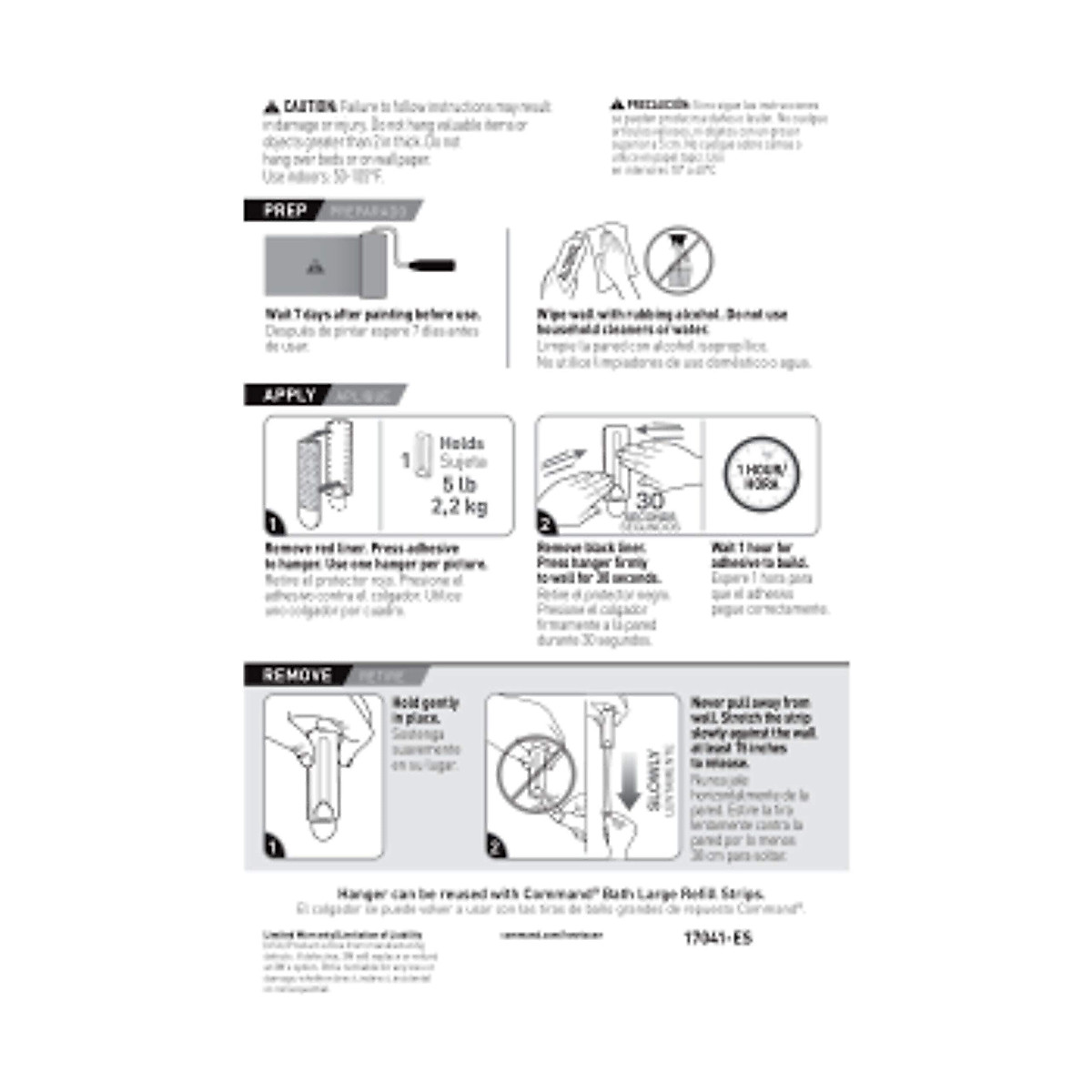 Command 17043 Universal Picture Hanger, Large, White, 3 Count