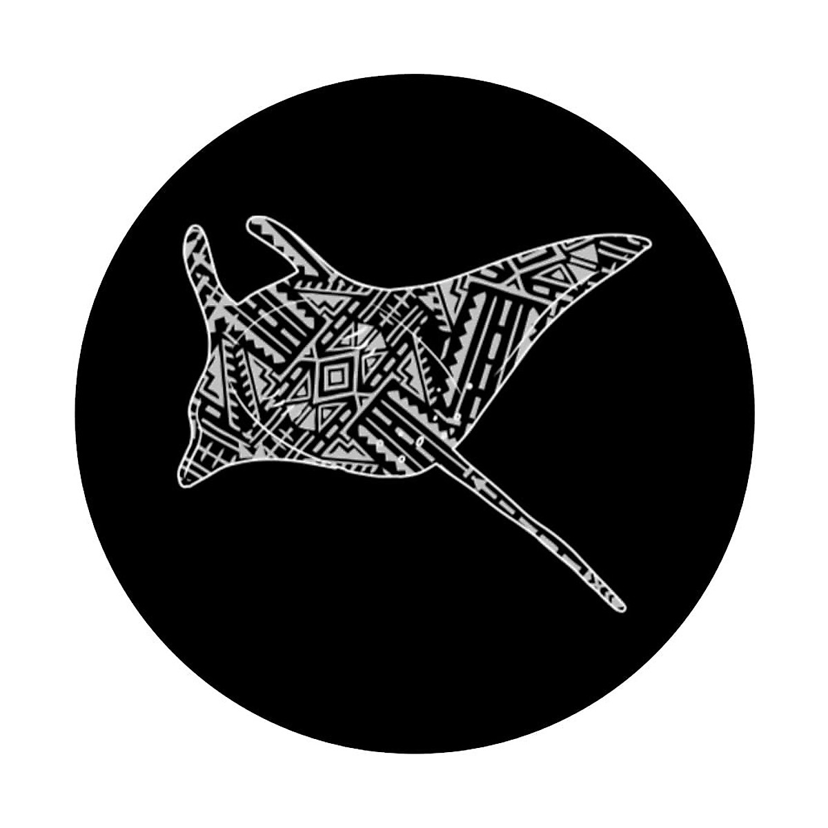 Hawaiian Tattoo Maori Tribal Ocean Animal Stingray Manta Ray PopSockets Swappable PopGrip