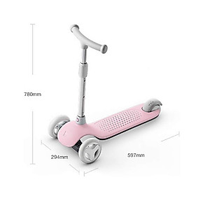 Ygqtbc Scooters for Kids Scooters 3 Wheel for Toddler Scooter for Girls Boys Adjustable Height Lean to Steer with Wide Deck (Color : A)