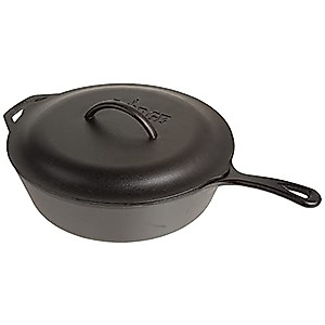 Lodge® L10CF3 5 Quart Cast Iron Deep Skillet with Lid