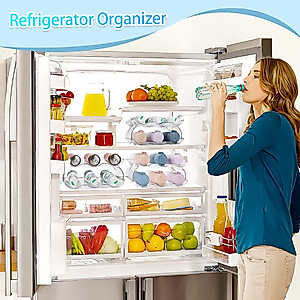 Seolmae Stackable Water Bottle Organizer for Cabinet, Water Bottle Holder Countertop, Cup Organizer for Kitchen, Pantry and Fridge, Free-Standing Kitchen Storage Holder for Wine and Drink Bottles