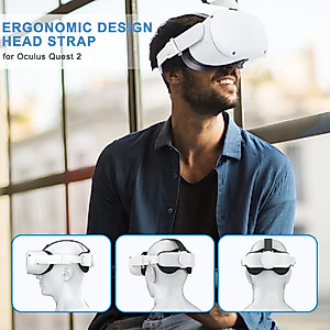SUPERUS Head Strap for Meta Quest 2 VR - Elite Strap Replacement with Adjustable Hinge - Enhanced Comfort, Reduces Head Pressure - VR Accessories for Quest 2