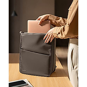 tomtoc Convertible Tote Bag Laptop Backpack for Woman, Slim Water-resistant Work Travel Casual Daypack Crossbody Shoulder Bag with Wide Top Open Laptop Compartment Fits 14 Inch Laptop