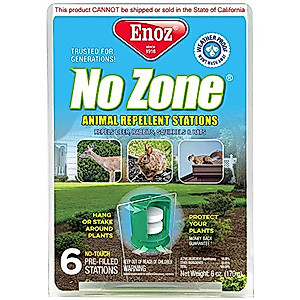 Enoz Zone Animal Repellent Stations 6 Count, 6 Oz, White