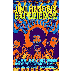 Keviewly Jimi Hendrix Concert Tin Signs Metal Poster Warning Sign Decor for Garage Home Garden Retro Tin Sign Wall Birthday Party Bar Cafe Kitchen