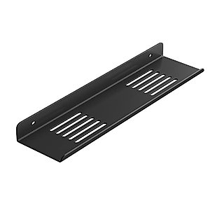 SDlemeiy Floating Shelves Wall Mounted Bathroom Shelf，Wall Mounted Hanging Shelves，Metal Display Wall Shelf,Wall Mounted，Carbon Steel Material (Black, 15.9inch)