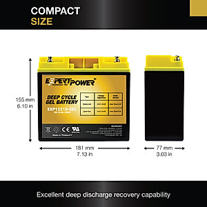 ExpertPower 12V 21AH Gel Deep Cycle lead acid Battery