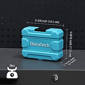 DURATECH 14-Piece External Star Impact Socket Set with Storage Case, E4 to E24, 1/4”, 3/8”, 1/2” Drive Female E-Torx Torque Socket for Working with Impact Wrench, Cr-V Steel