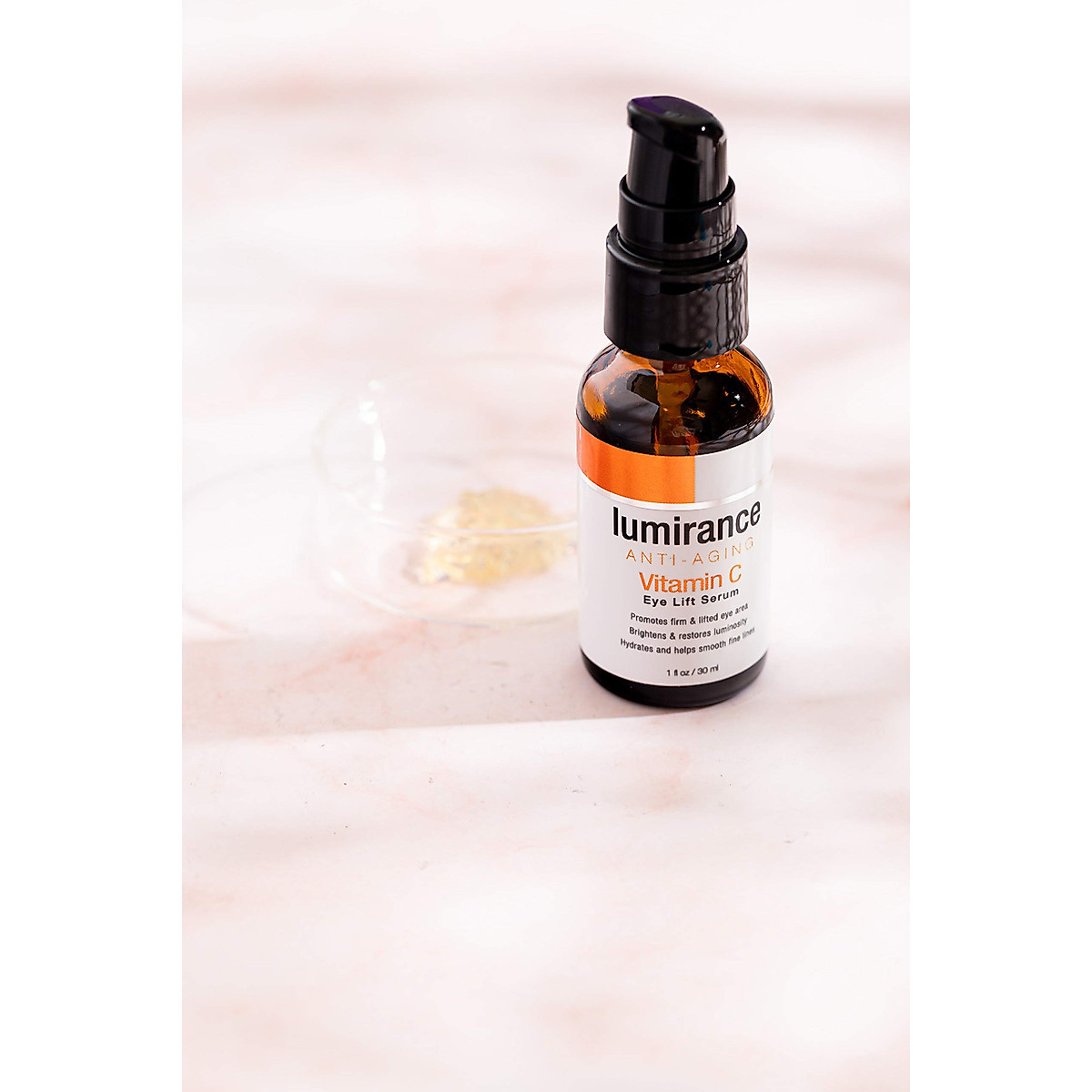 Lumirance Vitamin C Eye Lift Serum, Minimizes the Look of Wrinkles and Crows Feet, Helps with Firming and Dark Circles, 30ml/1 fl oz