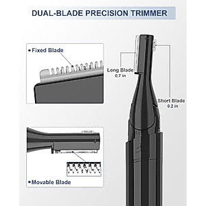 GAERUO Electric Eyebrow Trimmer, Painless Portable Eyebrow Shaper Trimmer Kit for Women Men, Eyebrow Hair Trimmer with Battery for Face Lips Armpit Leg Body