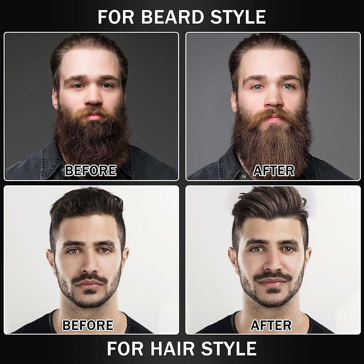 XIKEZAN Birthday Gifts for Men w/Beard Kit and Beard Straightener Kit