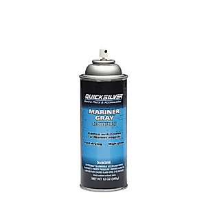 Quicksilver 802878A16 Mariner Gray Enamel Paint, 12 Oz. Spray Can